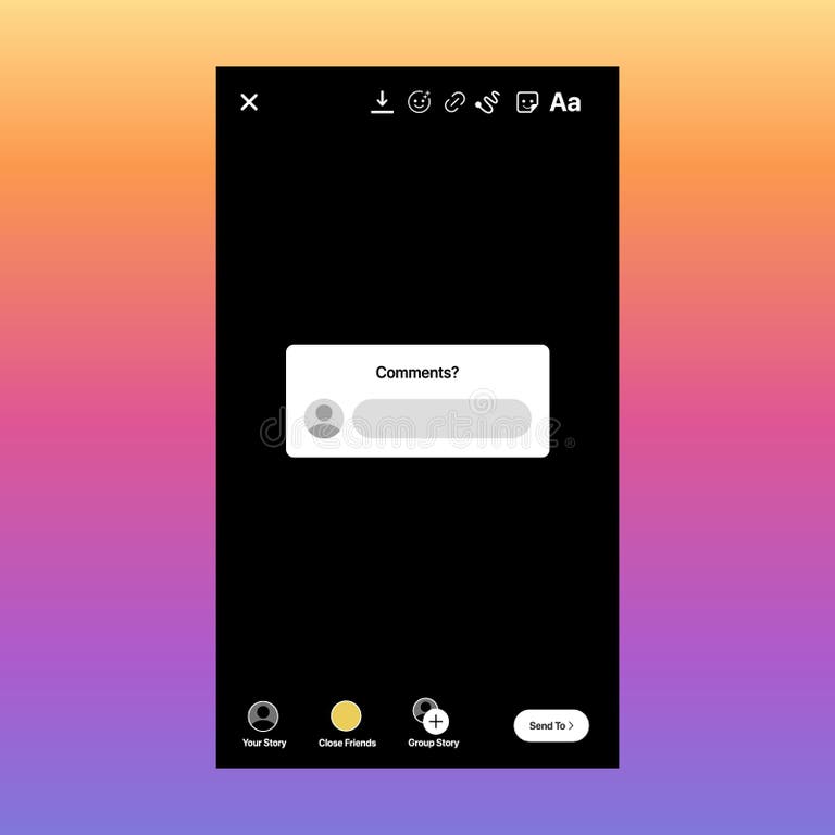 Social Media Interface Template Frame for Social Network Comments Stock ...