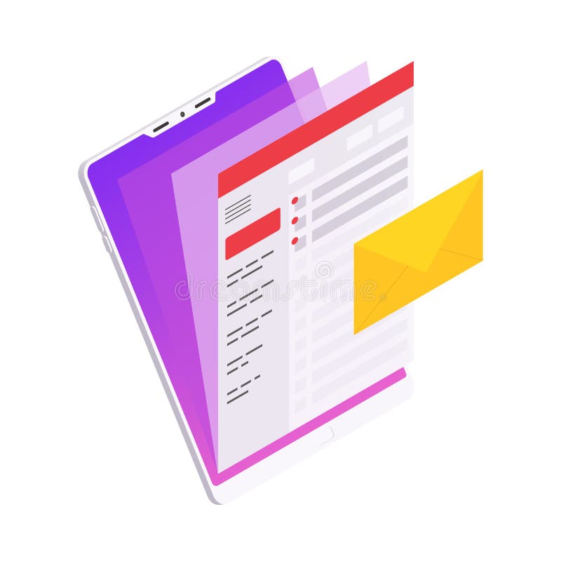 Social Media Isometric Icon Stock Illustration - Illustration of ...