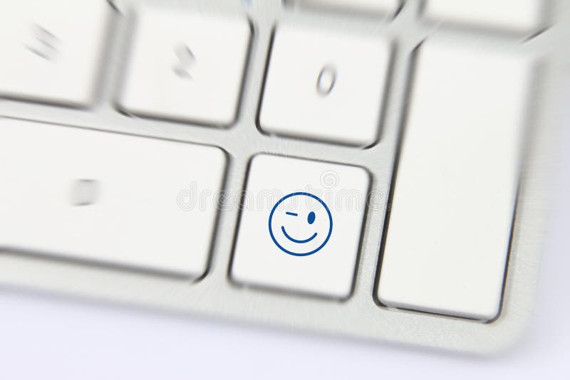 Keyboard with smiley keys stock image. Image of anger - 2322713