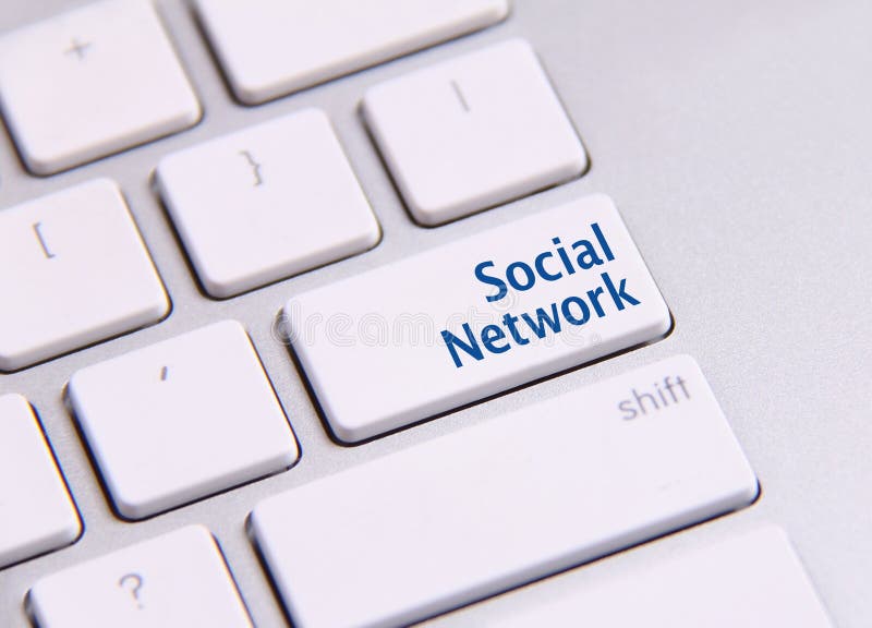 Social Media Key stock photo. Image of communication - 34091094