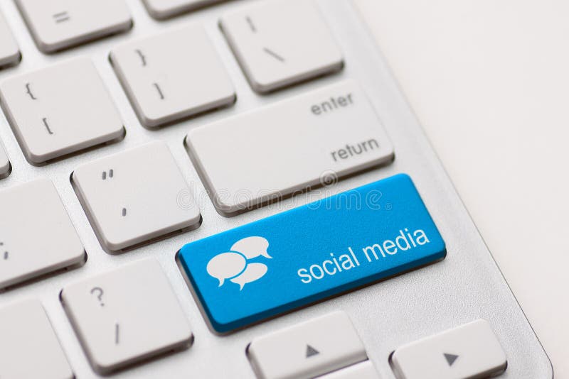 Social Media keyboard stock image. Image of macro, business - 23607645