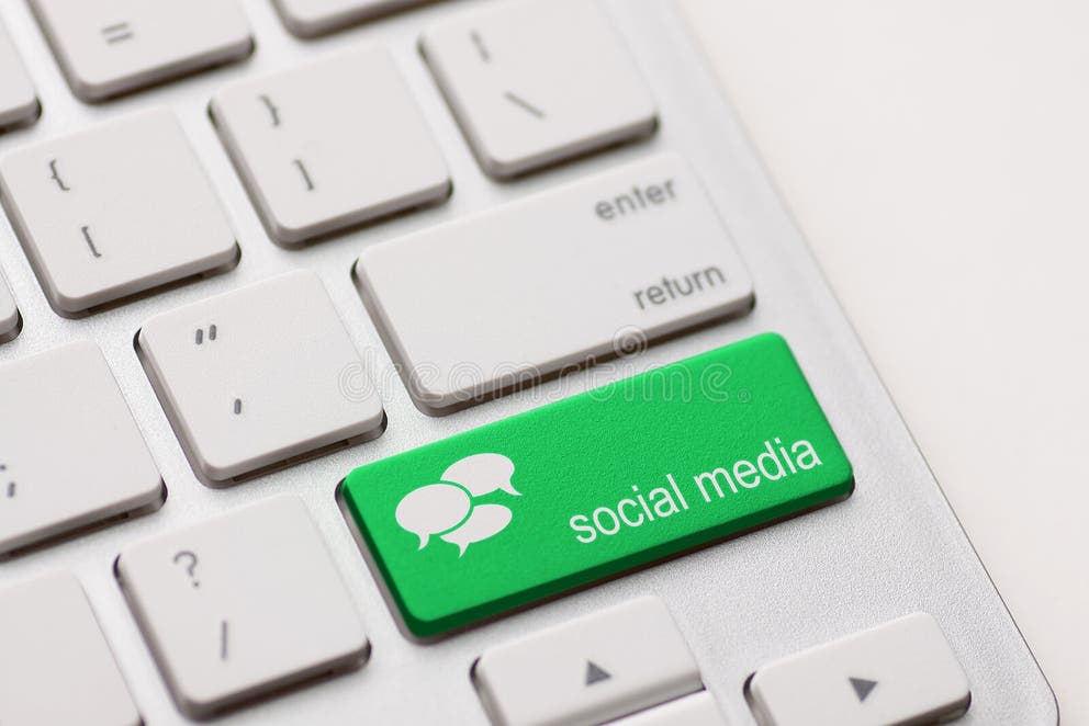 Social Media keyboard stock photo. Image of chat, enter - 33264210