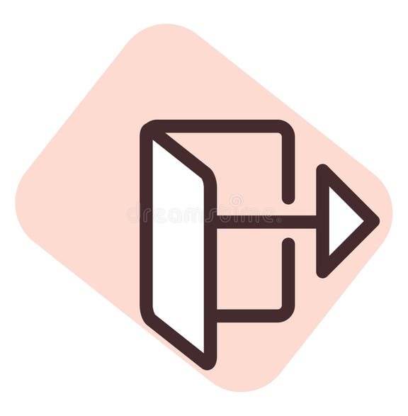 Social Media Leave Button, Icon Stock Vector - Illustration of outline ...