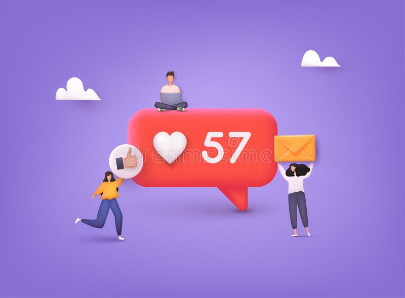 Vector Like Counter Button Icon Set. Communication and Network, Stock ...