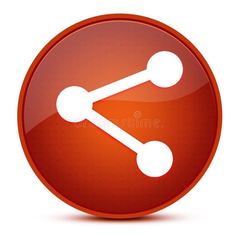 Social Media Link Aesthetic Glossy Brown Round Button Abstract Stock ...