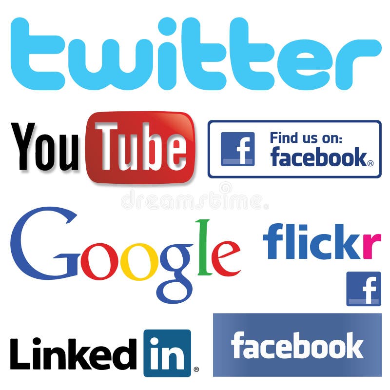 Social Media Logos Collection Editorial Stock Photo - Illustration of ...