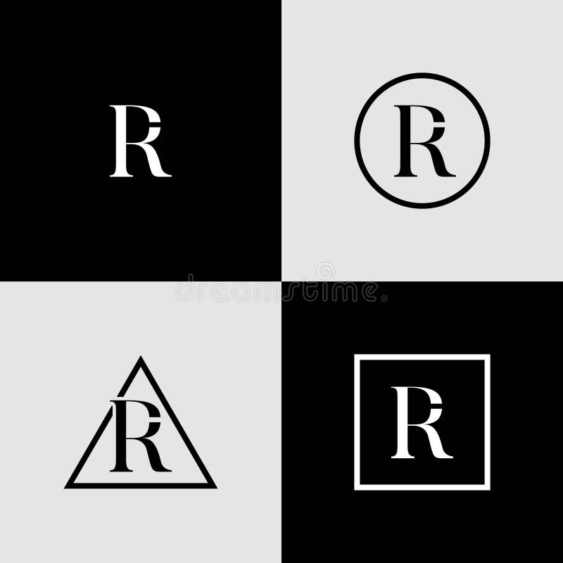 Letter R and K Logo Design Set Stock Vector - Illustration of social ...