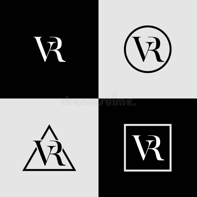 Letter V and R logo design stock vector. Illustration of collection ...