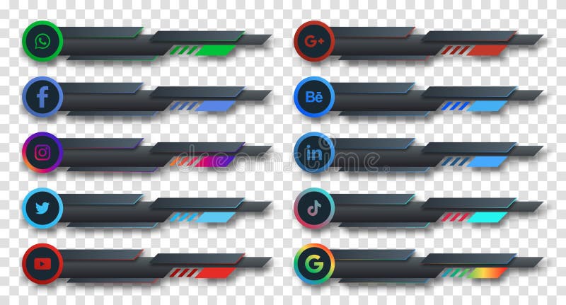 Social Media Lower Third Banners Template Design. Design Elements for ...