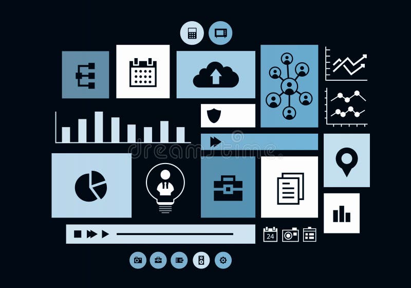 Social Media Marketing stock illustration. Illustration of design ...