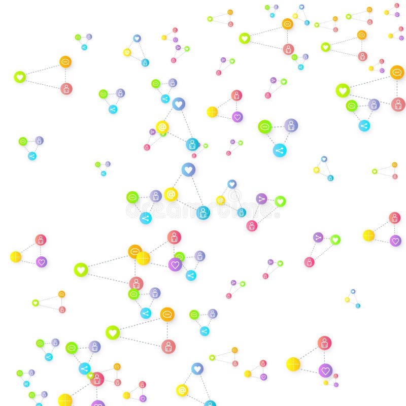 Social Media Marketing Icons Internet Tags Target Stock Vector ...