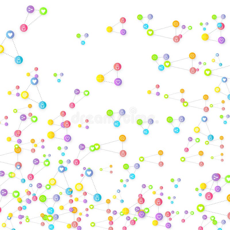 Social Media Marketing Icons Internet Tags Target Stock Vector ...