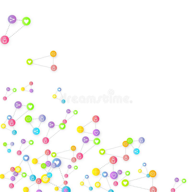 Social Media Marketing Icons Internet Tags Target Stock Vector ...