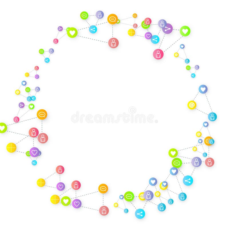 Social Media Marketing Icons Internet Tags Target Stock Vector ...