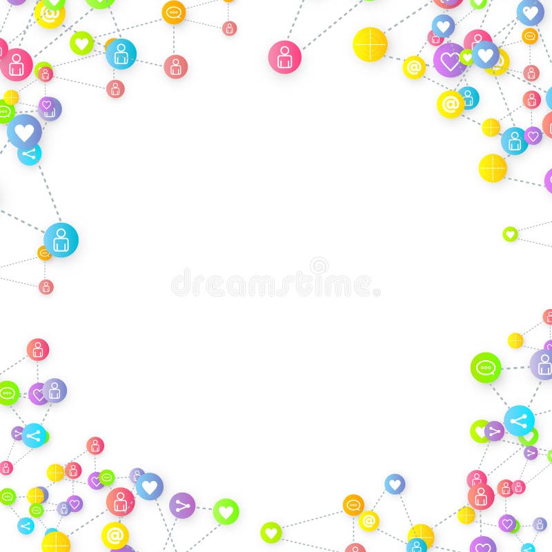 Social Media Marketing Icons Internet Tags Target Stock Vector ...