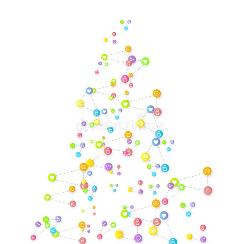 Social Media Marketing Icons Internet Tags Target Stock Vector ...