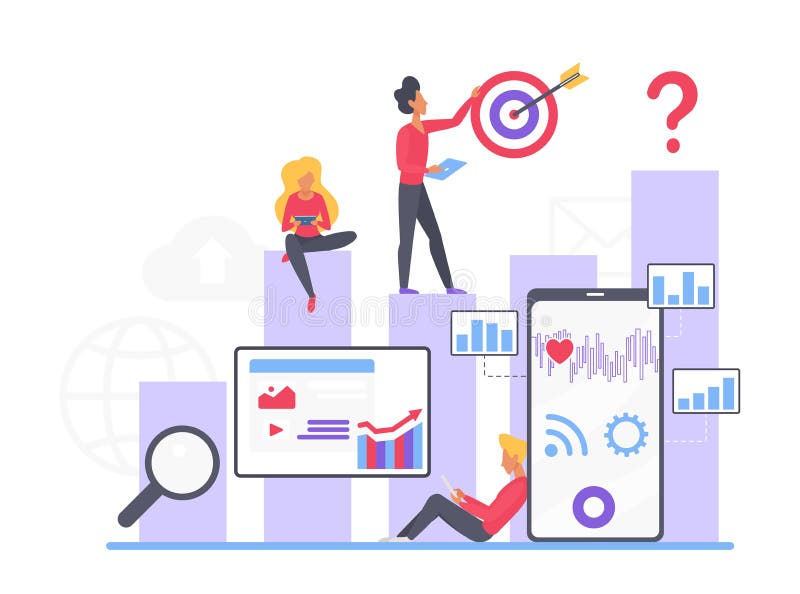 Social Media Marketing Performance Indicators Stock Vector ...