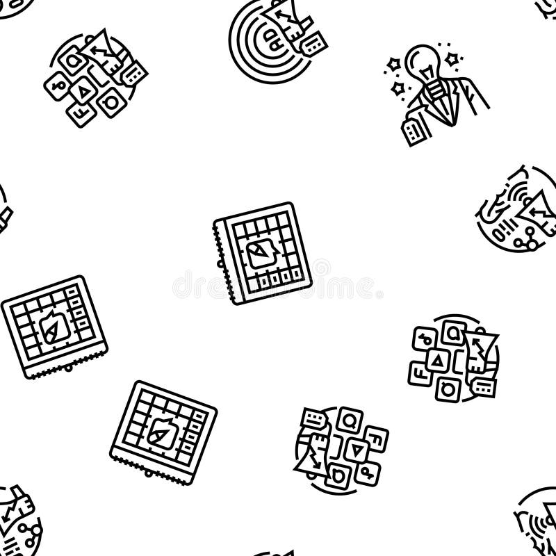 Social Media Marketing Seamless Pattern Vector Stock Vector ...