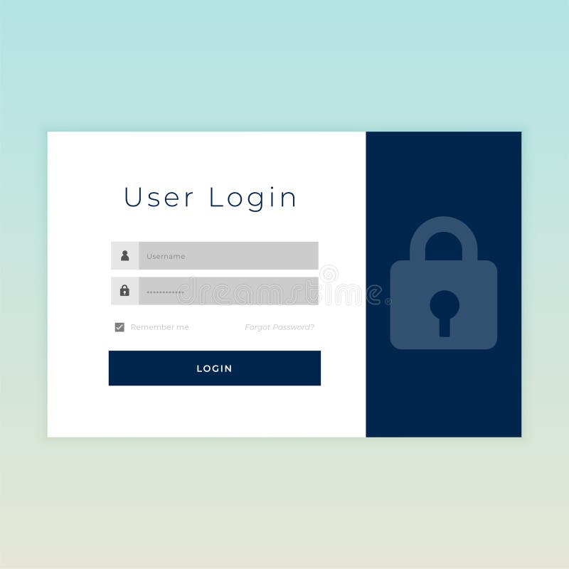 Social Media Member Login Screen Template for Profile Access Stock Vector - Illustration of ...