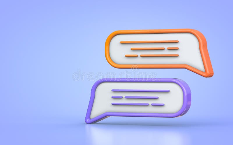 Social Media Message Comment Chat Talk Communication on Blue Background ...