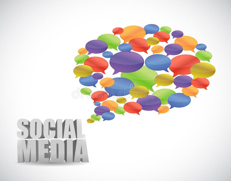Social Media Message Communication Illustration Stock Illustration ...