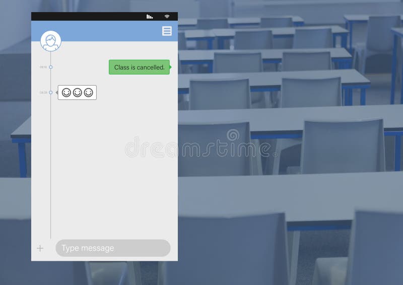 Social Media Messenger App Interface in Class Stock Illustration ...
