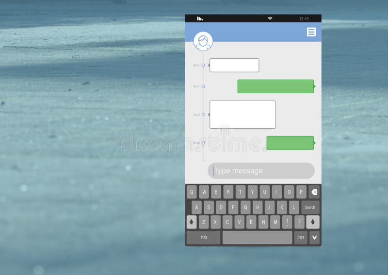 Social Media Messenger App Interface Stock Image - Image of computer ...
