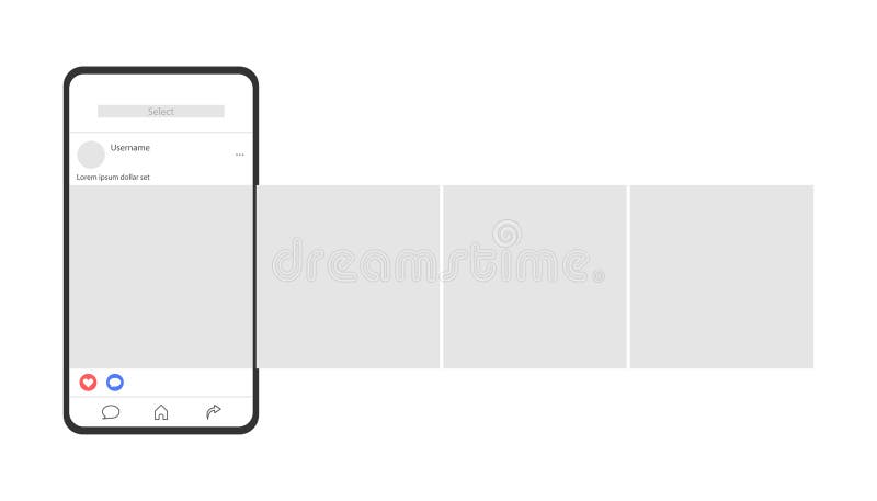 Social Media Mobile App Page Template. Carousel Post. Minimal Design ...