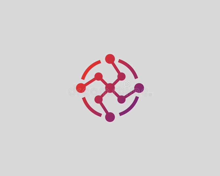 Social Media Network Biotechnology Molecule Atom Logotype. Team Work ...