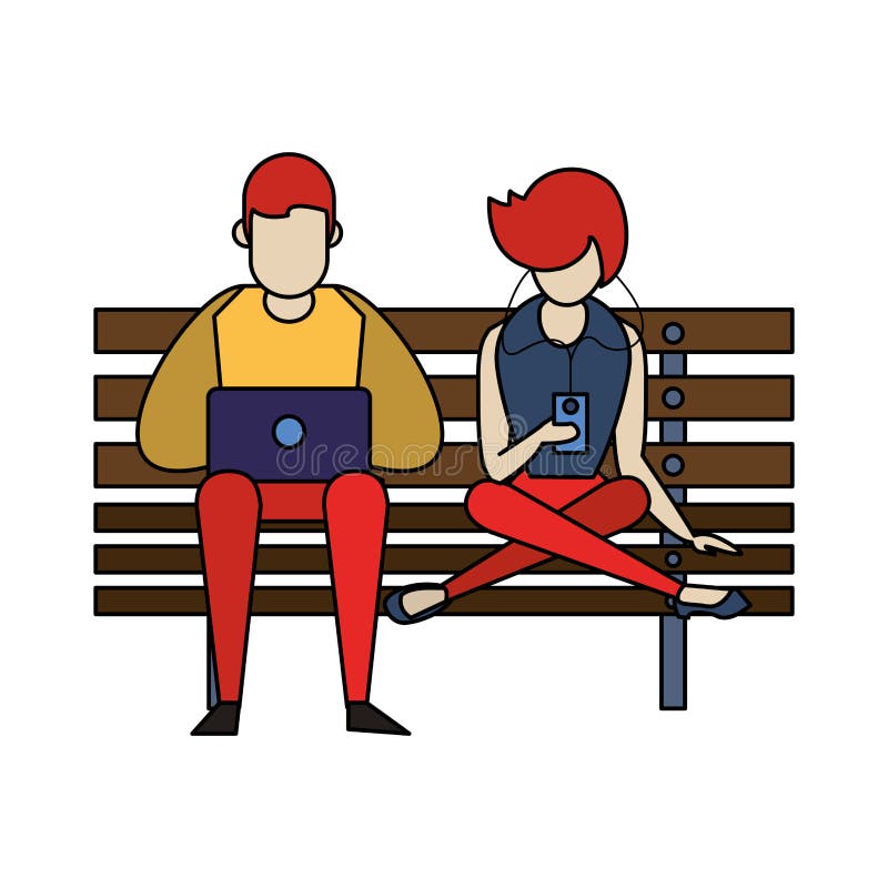 Social Media Network Chatting Cartoon Stock Vector - Illustration of ...