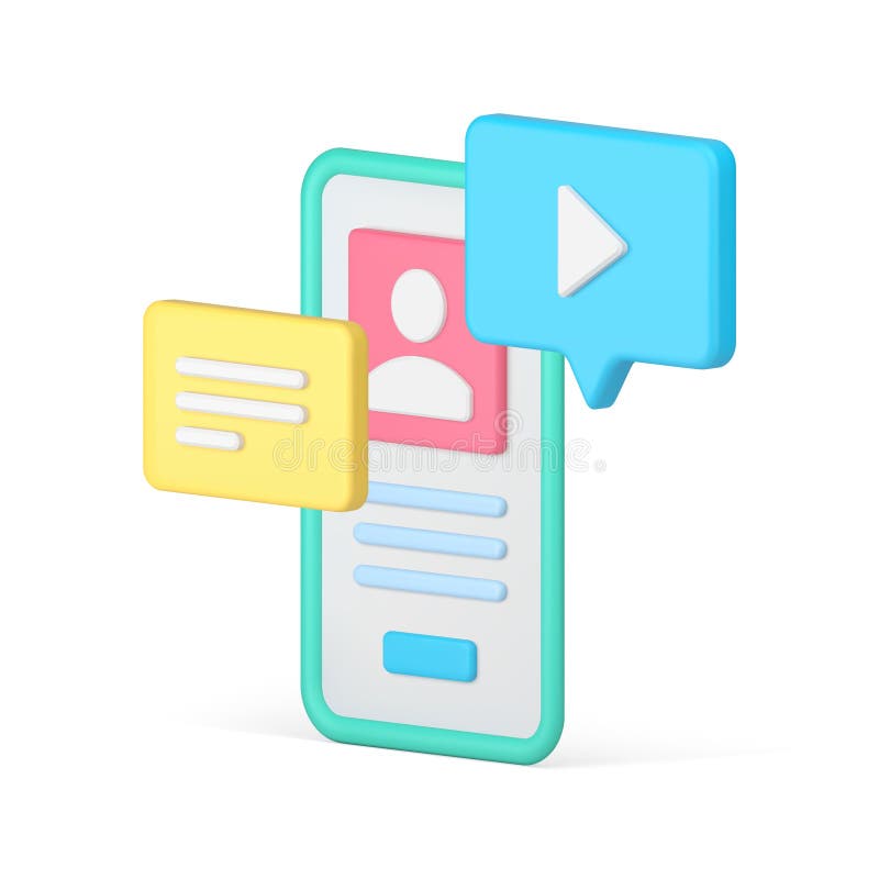 Social Media Network Communication Smartphone Application Display ...