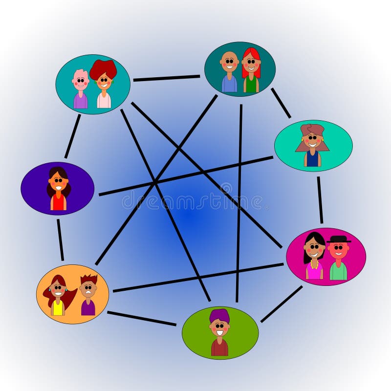 Social Media Network Community Concept. Stock Illustration ...