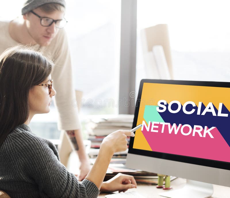 Social Media Network Community Connection Chat Concept Stock Photo ...