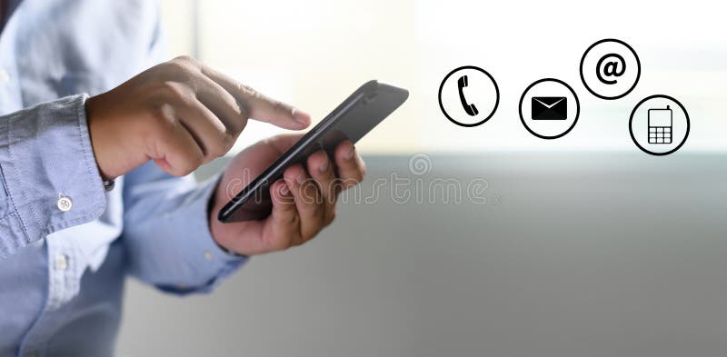 Social Media,social Network Concept with Smart Phone Man Phone with ...