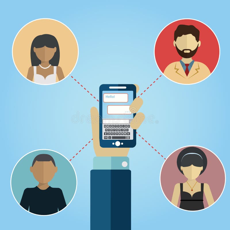 Social Media Network Connection Concept. People in a Social Network ...