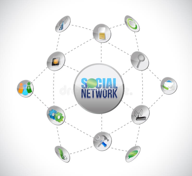 Social Media Network Connection Illustration Stock Illustration ...