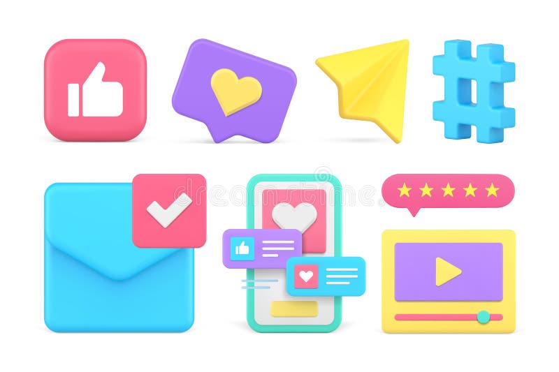 Social Media Network Digital Communication Multimedia Content ...