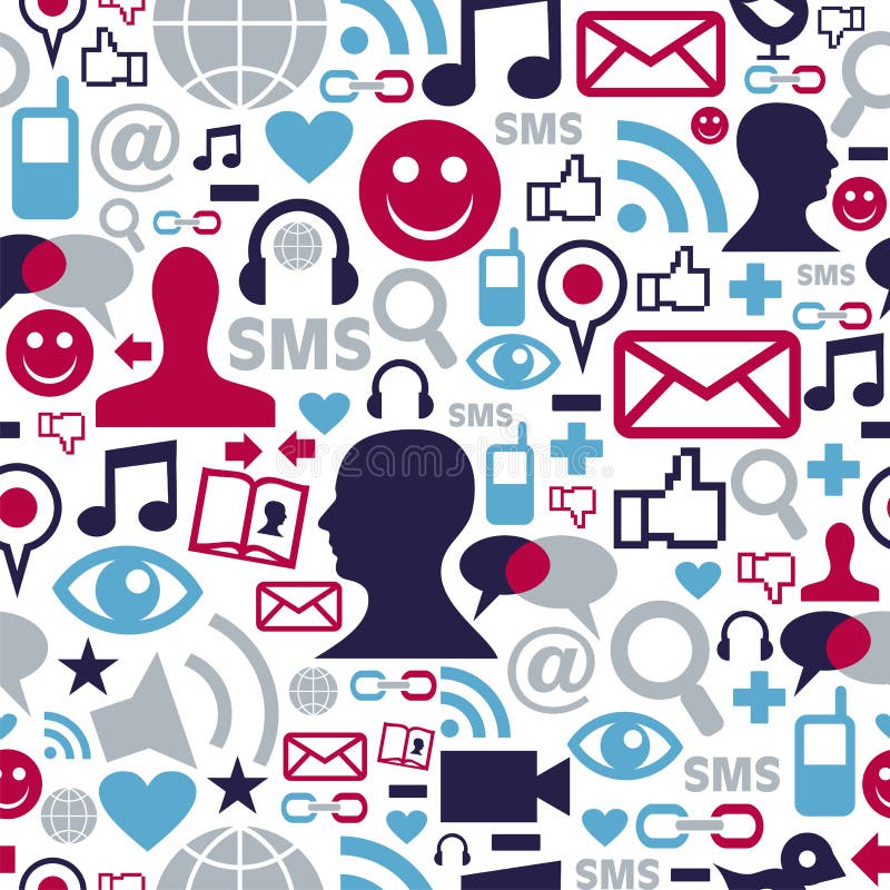 Seamless Business Social Network Pattern Stock Illustration ...