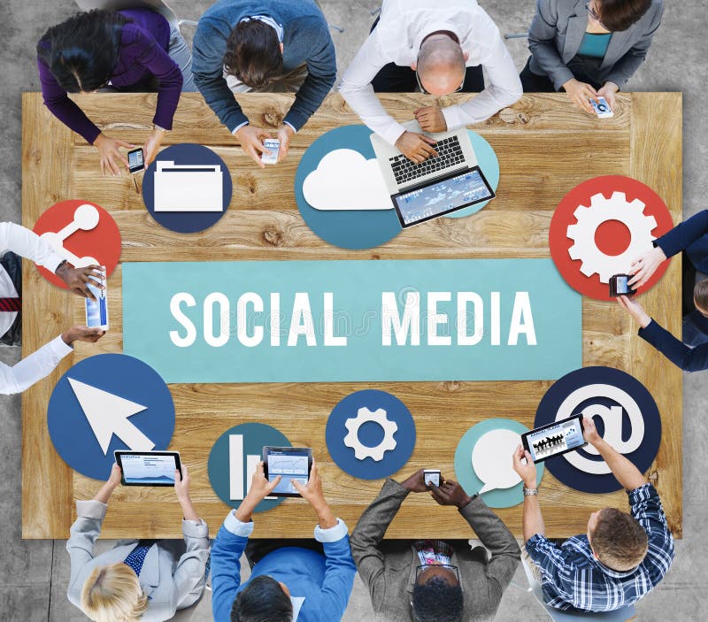 Social Media Network Internet Connection Concept Stock Image - Image of ...