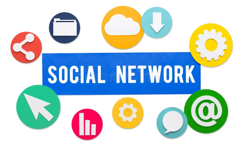 Social Media Network Internet Connection Concept Stock Illustration ...