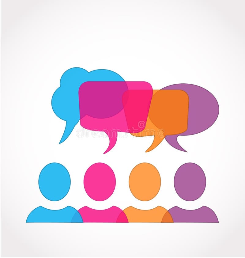 Social Media Network Speech Bubbles Stock Vector - Illustration of ...