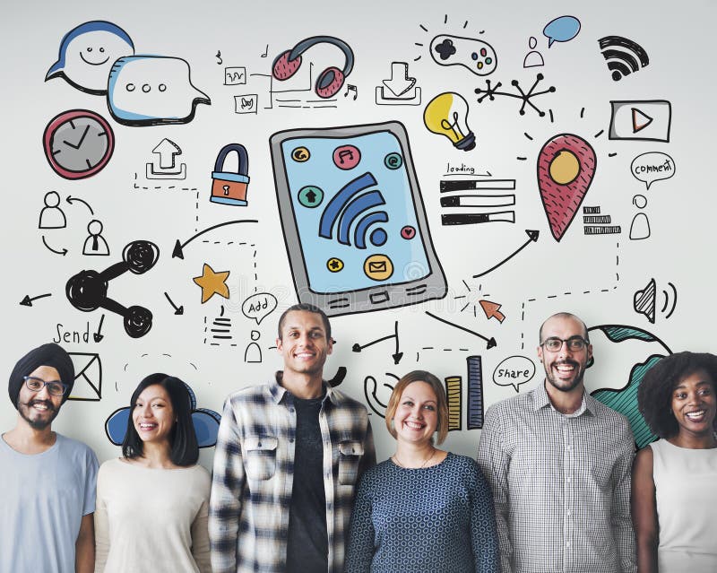 Social Media Networking Communication Connecting Concept Stock Image ...
