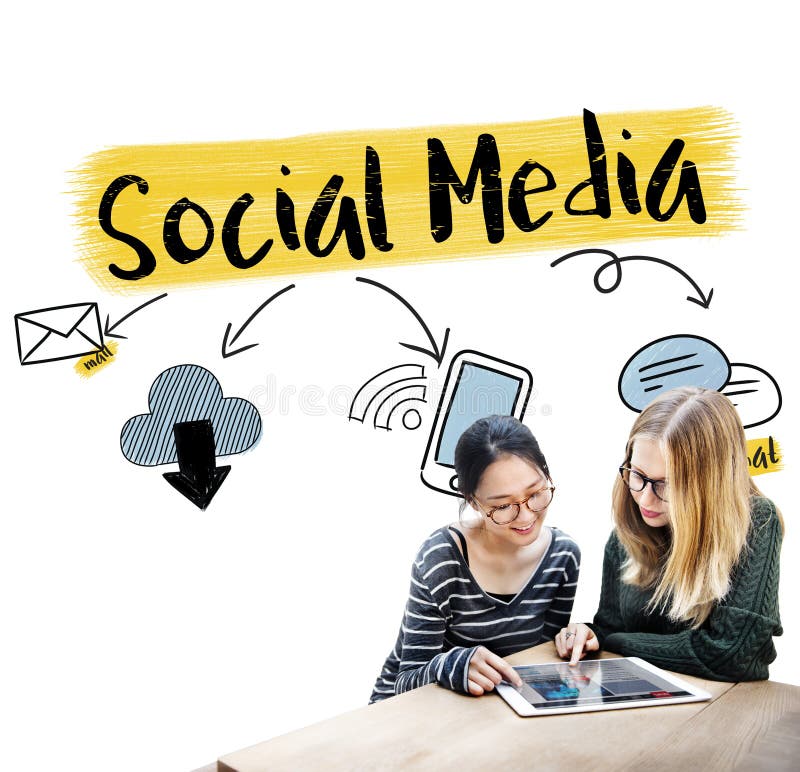 Social Media Networking Communication Connection Concept Stock Image ...