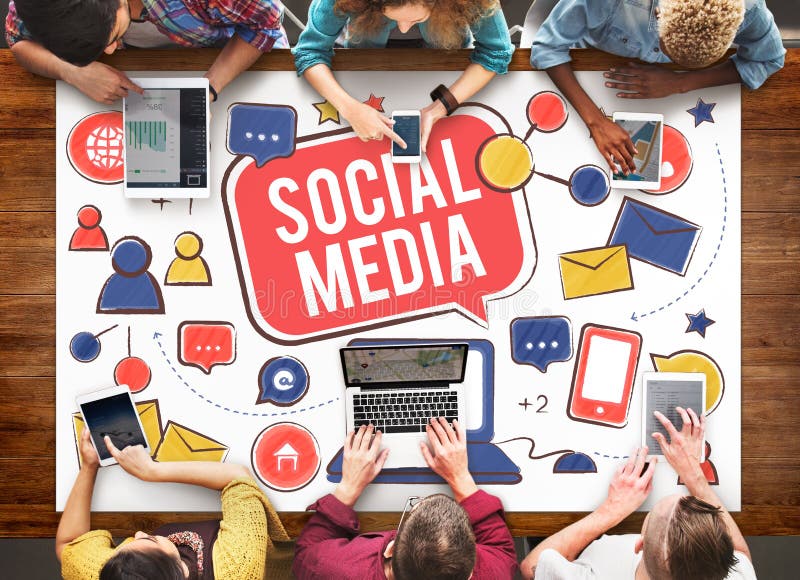 Social Media Technology People Graphic Concept Stock Image - Image of ...