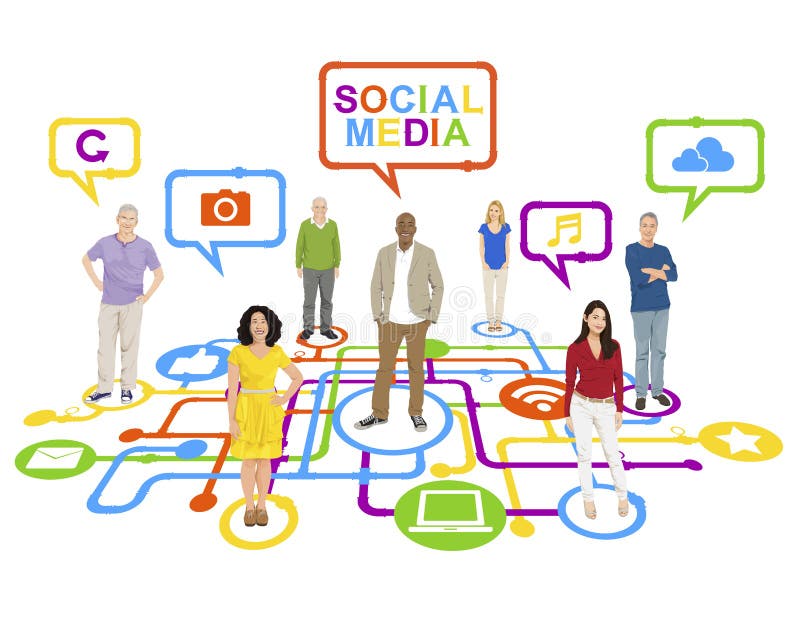 Social Media Networking Computer Concept Stock Vector - Illustration of ...