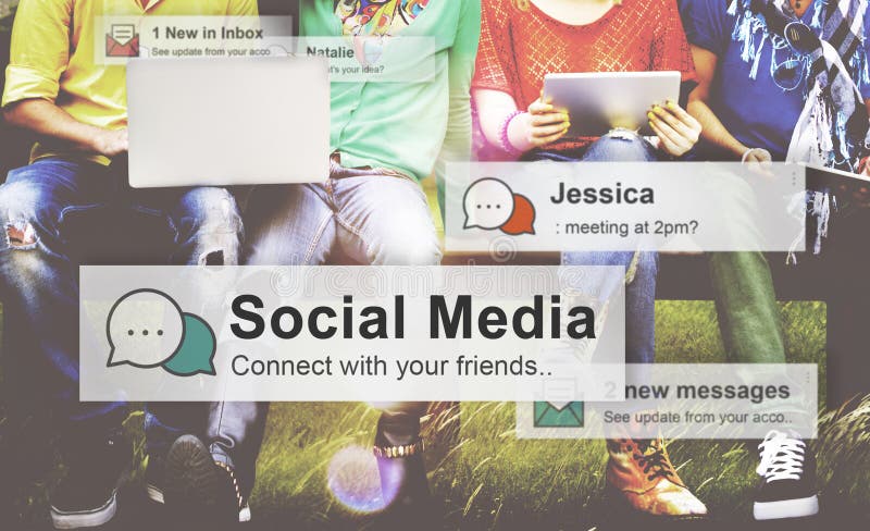 Social Media Networking Connection Communication Concept Stock Photo ...