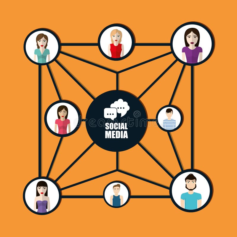 Social Media and Networking Stock Vector - Illustration of member ...