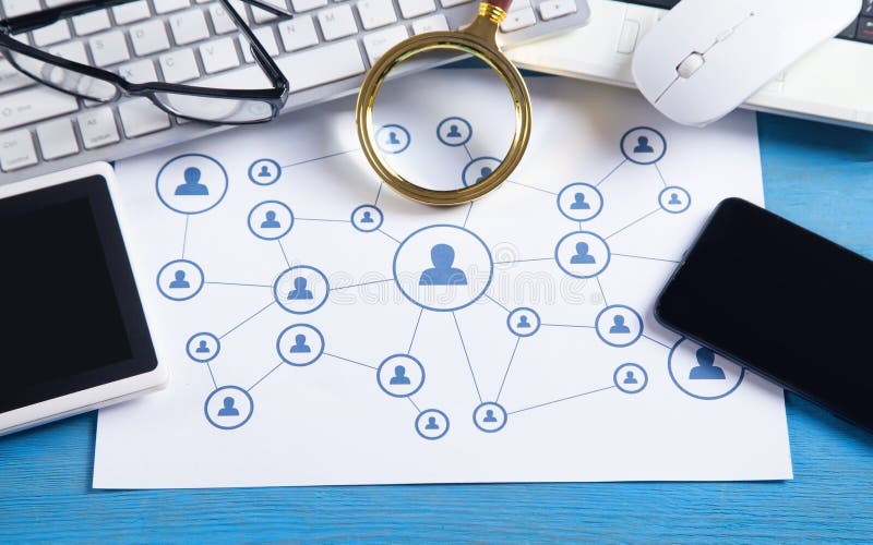 Social Media Networking. Network Connection Stock Photo - Image of ...
