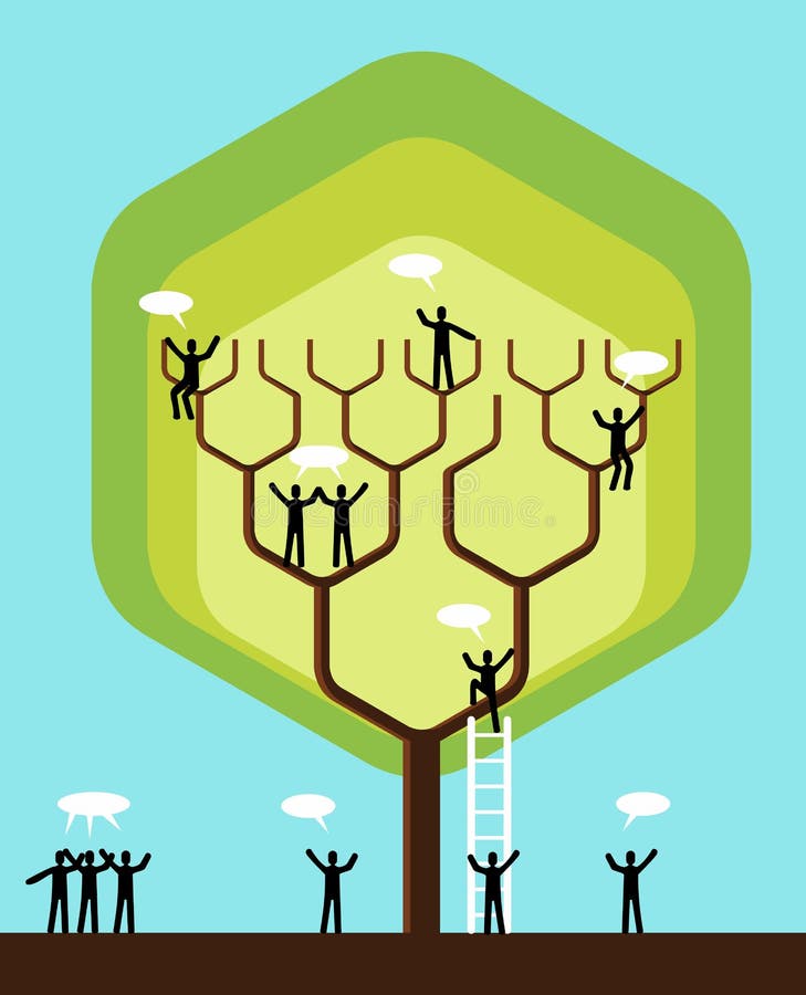 Social Media Networks Business Tree Stock Vector - Illustration of ...