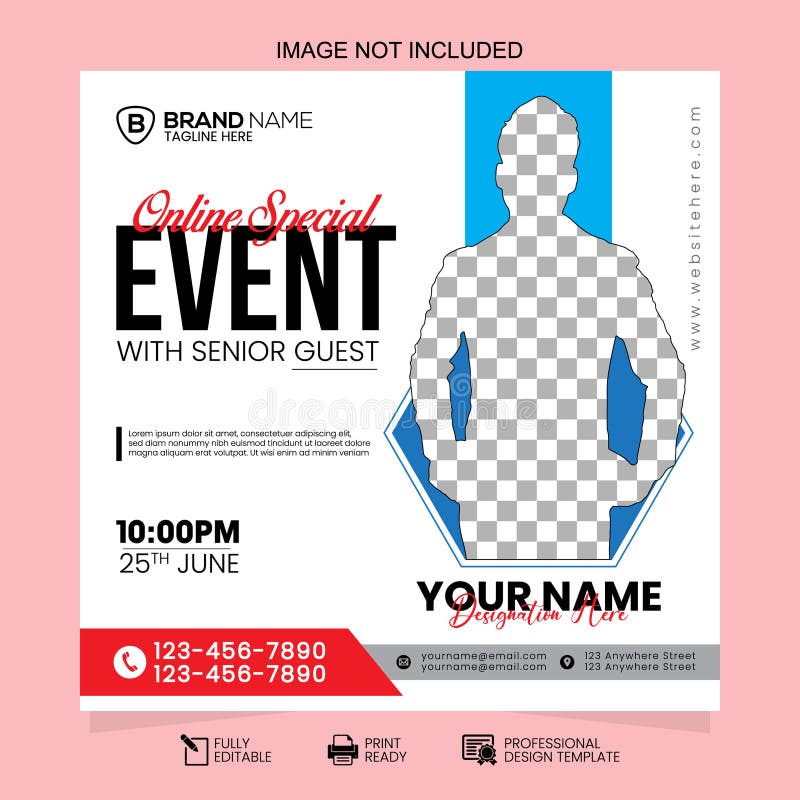 Social Media Online Special Event Banner Template Stock Vector ...